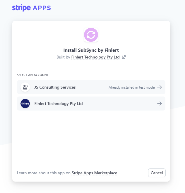 Connecting to Stripe